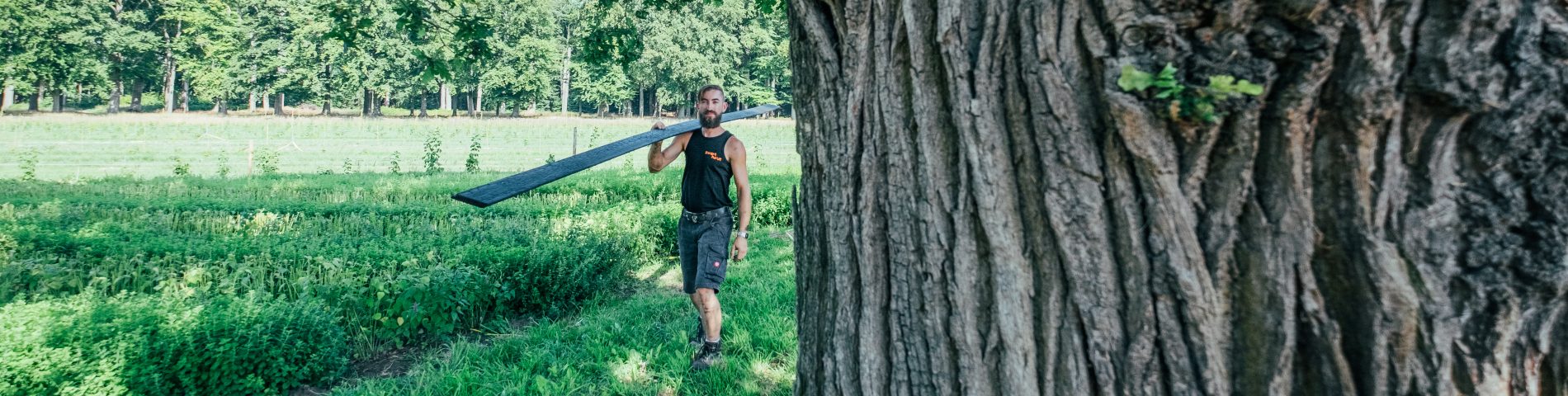 Muurbekleding hout - Zwarthout
